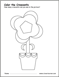 Crescent Shape Activity For Preschool – CleverLearner Preschool Resources