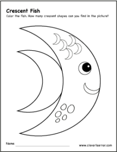 Crescent Shape Activity For Preschool – CleverLearner Preschool Resources