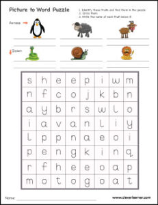 Picture Identification Puzzles – CleverLearner Preschool Resources